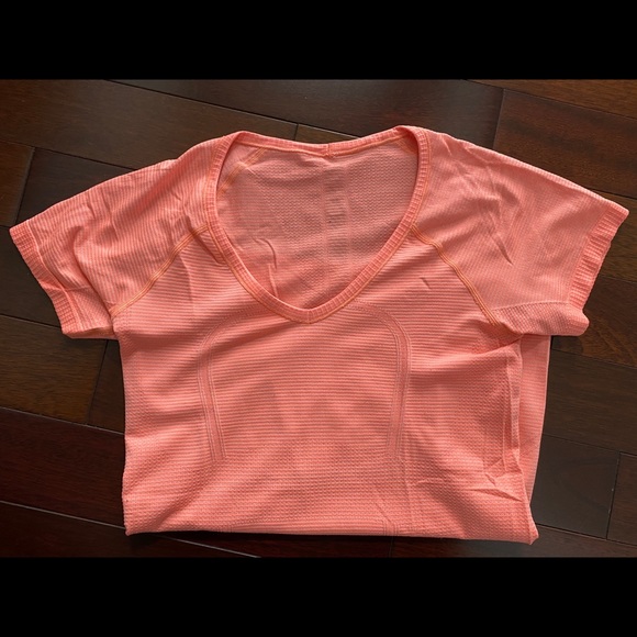 lululemon athletica | Tops | Lululemon Vneck Bright Orangepink | Poshmark